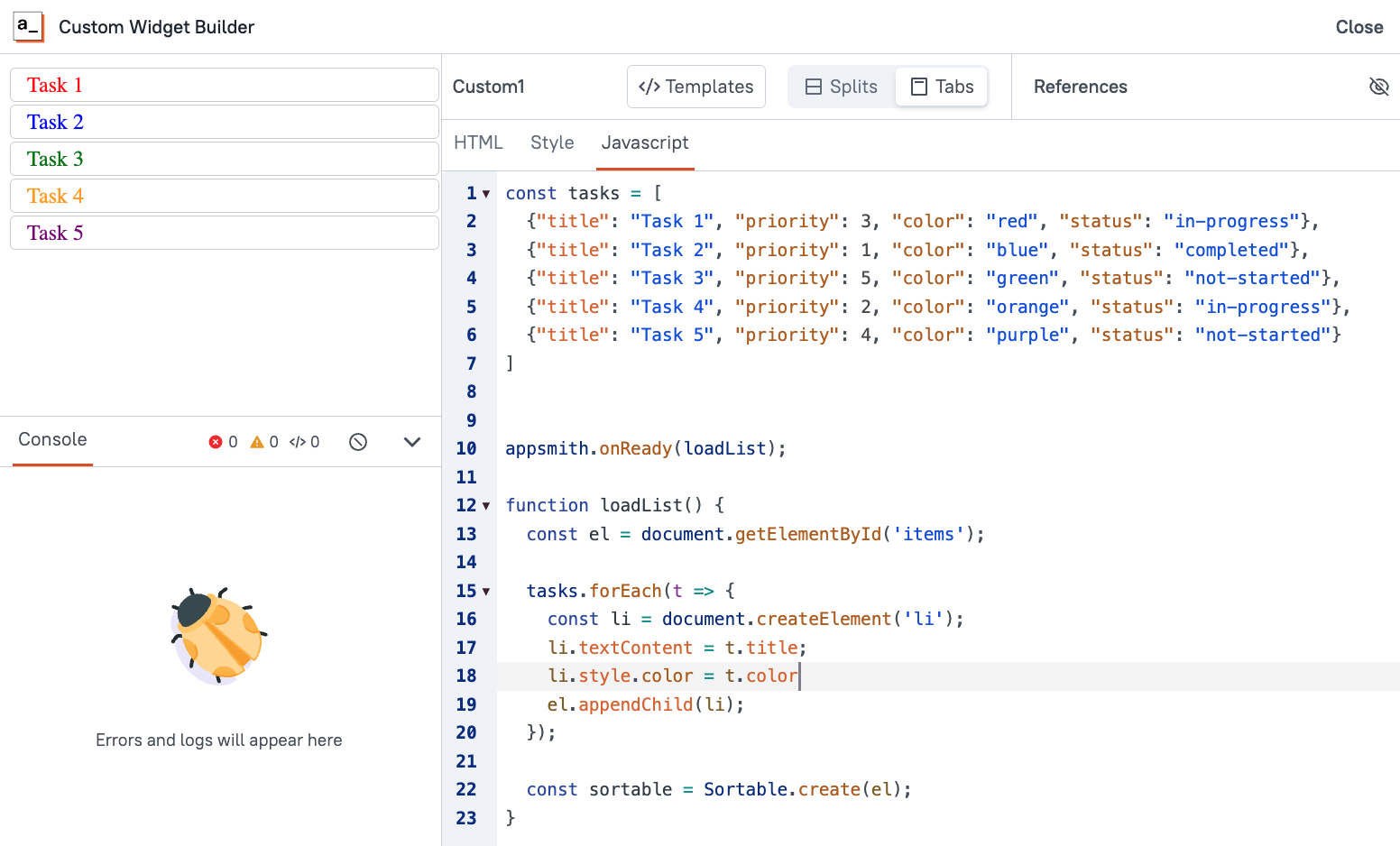 Building a Custom List Widget with Drag-And-Drop Reordering | Appsmith Community Portal
